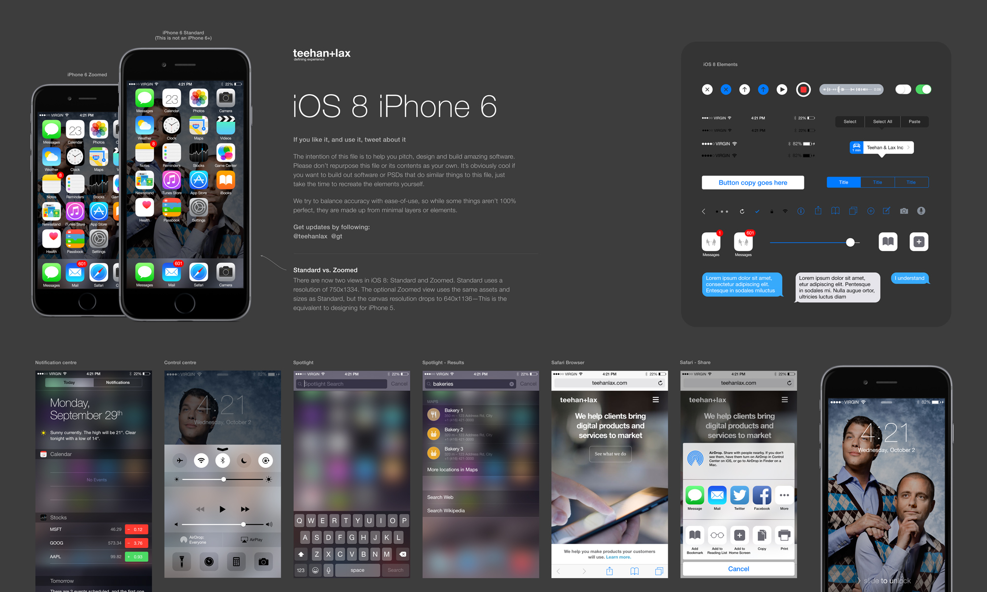 Webデザイナー・UIデザイナー必見「iOS8 GUI PSD (iPhone 6)」(Free) ｜ブログ｜root｜デザインの実践を個から ...